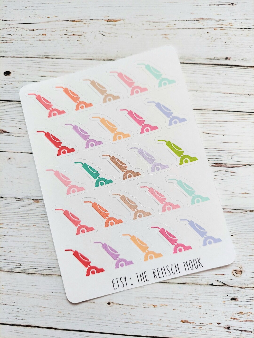 Vacuum Planner Stickers - Cleaning Chore Stickers - Etsy