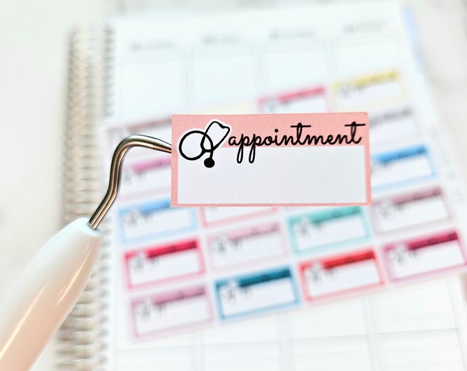 Doctor Appointment Boxes Planner Stickers - Etsy