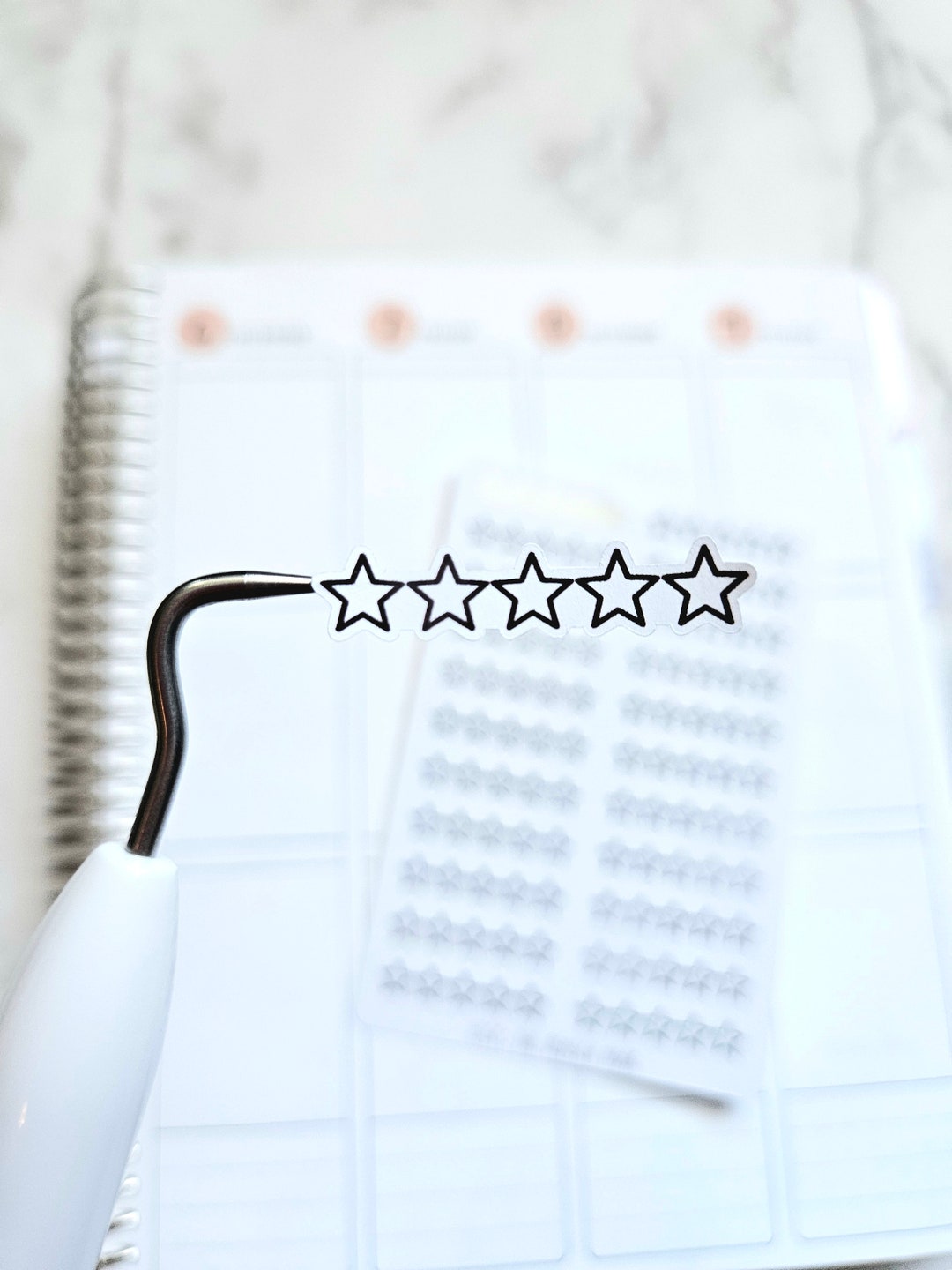 5 Star Book Rating Planner Stickers - Book Tracker and Review Planner ...