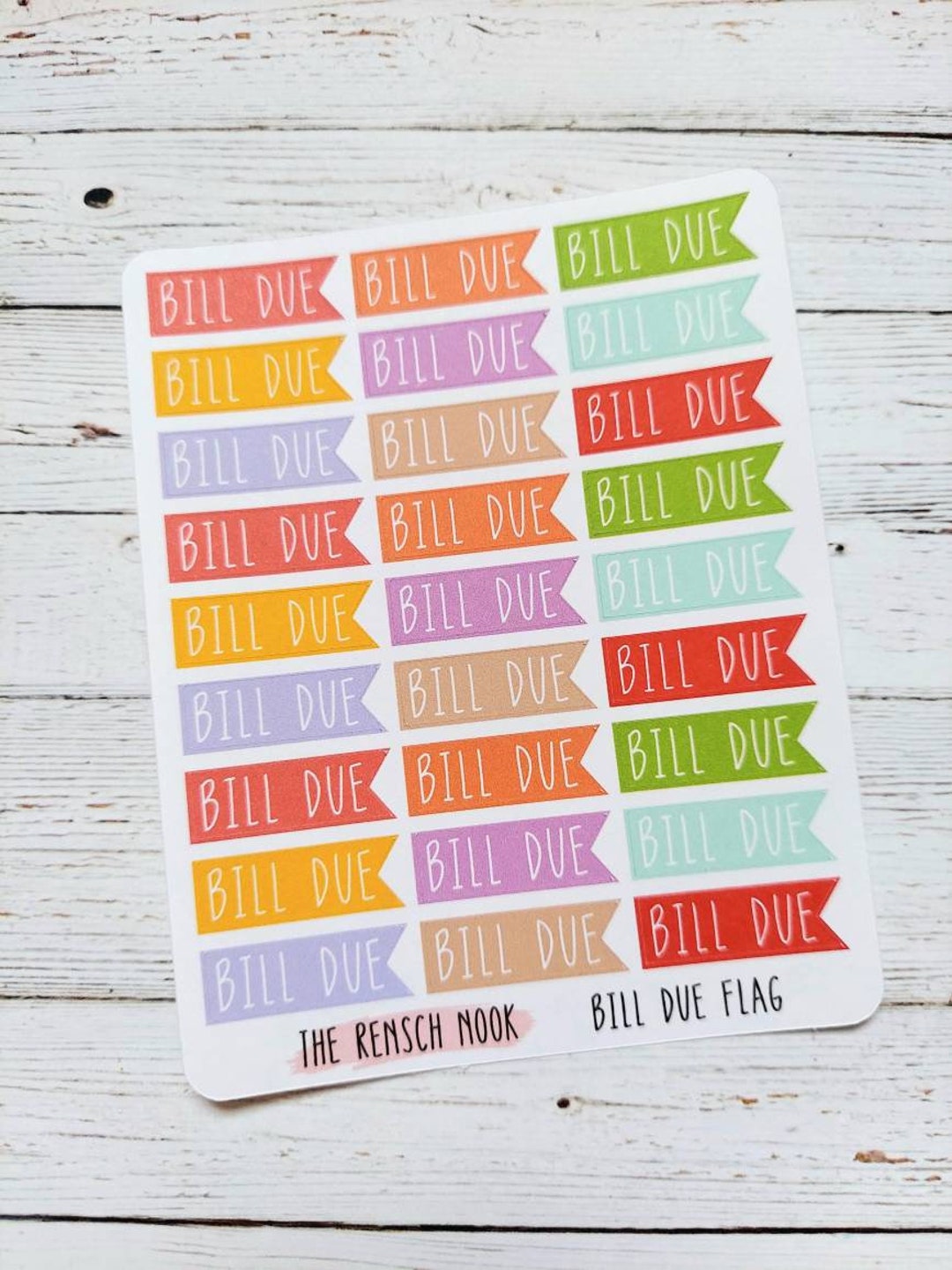 Bill Due Flag Planner Stickers - 0136 - Finance - Money - Happy Planner ...