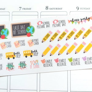 Back to School Bundle Planner Stickers - HS58 - Erin Condren - Happy ...