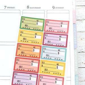 Check Tracker Planner Stickers - 0176 - Finances and Budget - Happy ...