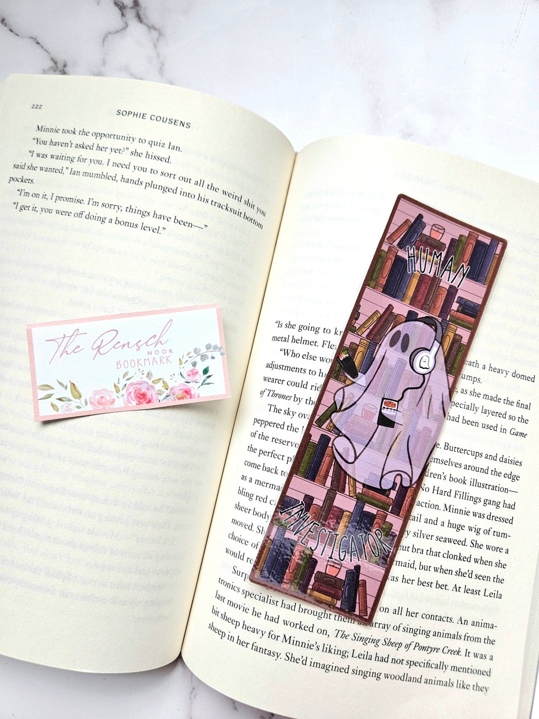 Human Investigator Bookmark: Laminated Halloween Fall Bookmark - Etsy