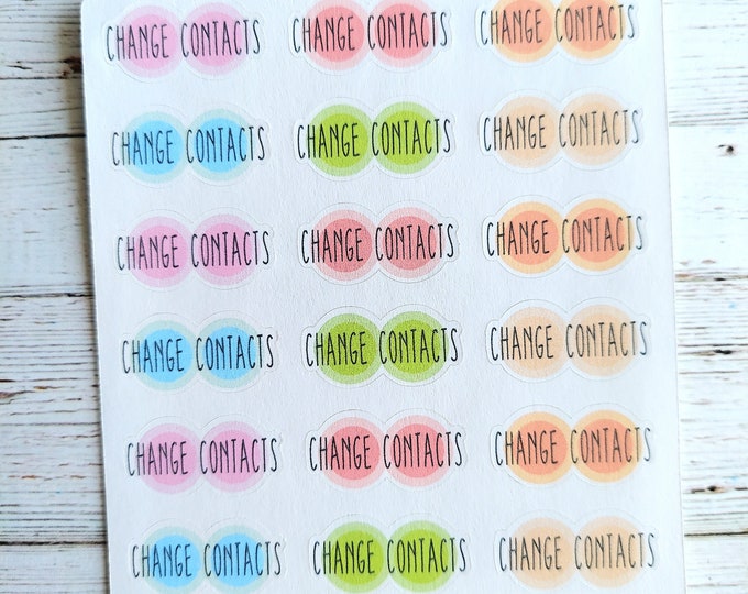 Change Contacts Functional Stickers S011 Contact Case Stickers Routine ...