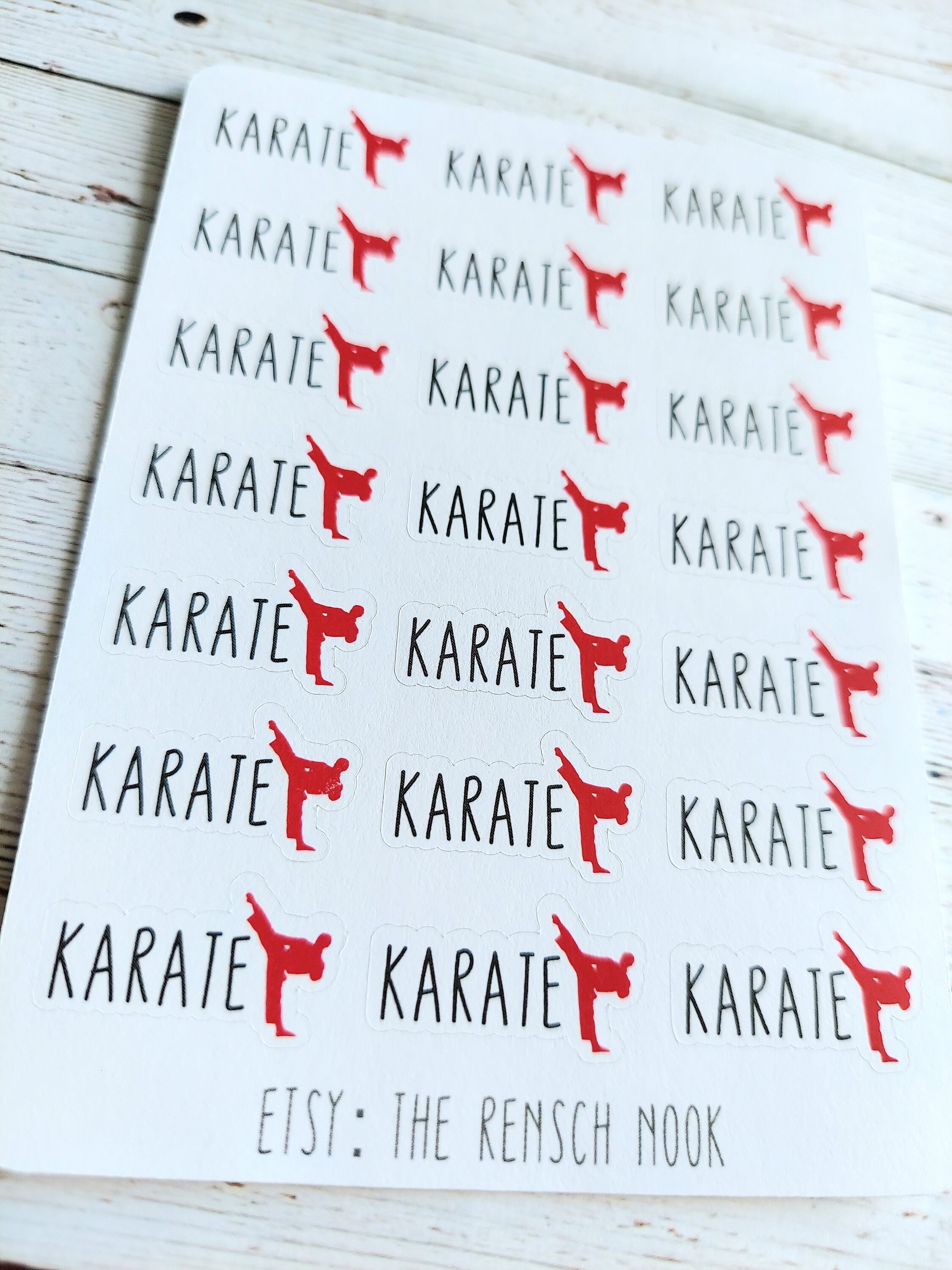 Karate Planner Stickers - 0098 - Happy Planner - Sports - Mothers Day ...