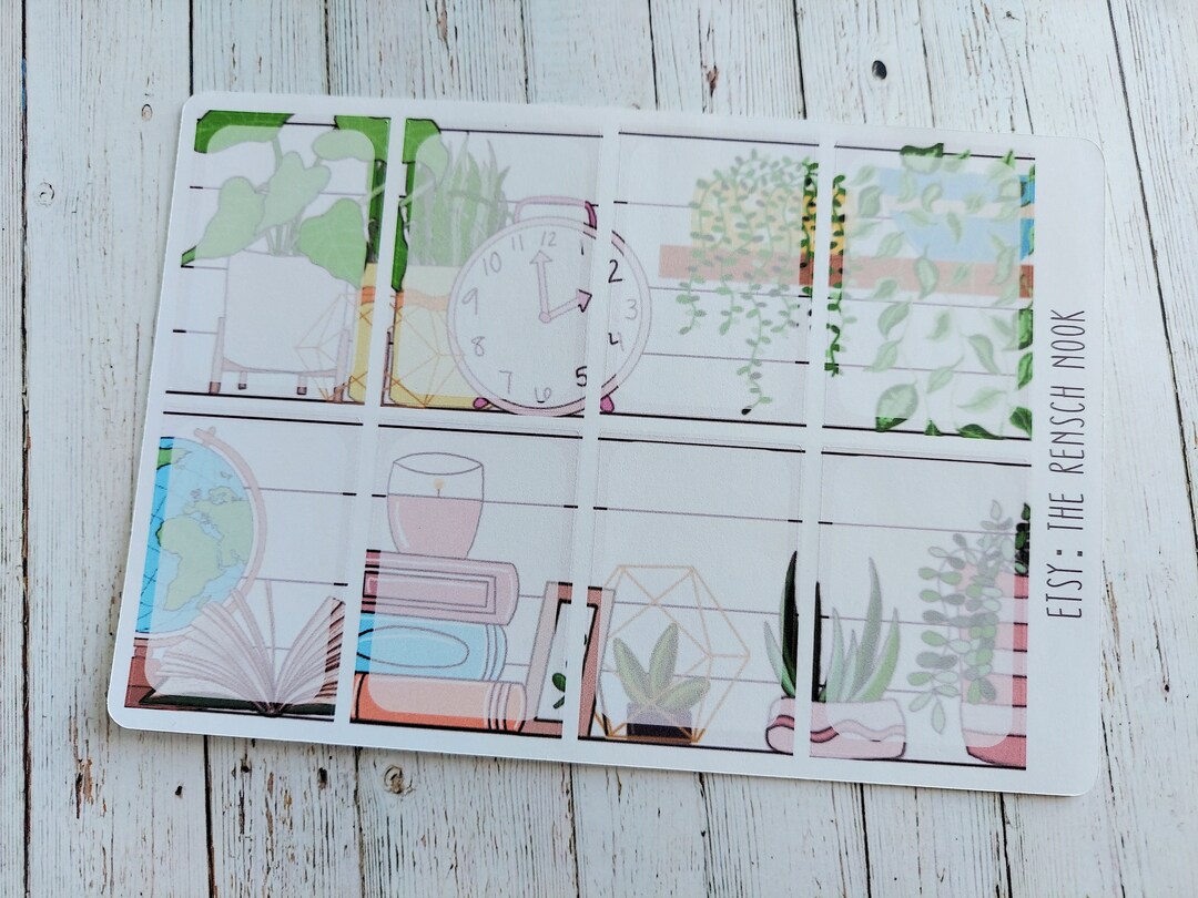 Boho Plants Full Box Planner Stickers - HS66 - Plant Planner Stickers ...