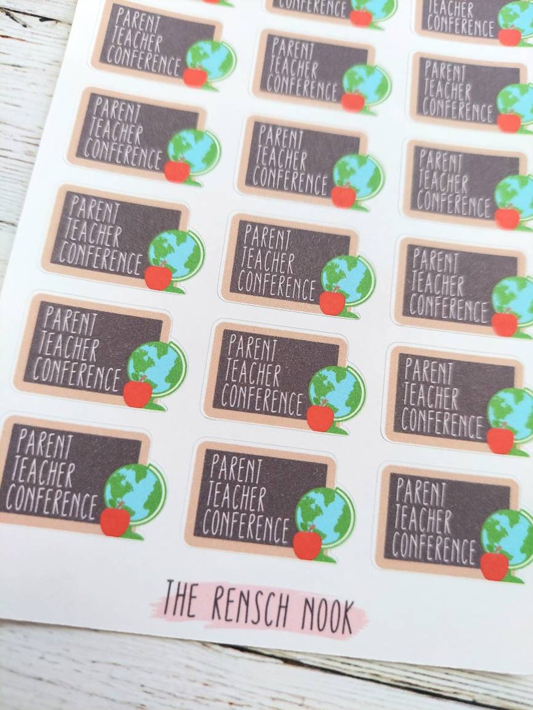 Parent Teacher Conference Planner Stickers - 0177 - Chalkboard - Gift ...