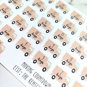 Planner Stickers, Moving Day Count Down - HS56 - Gift for Her - Daily ...