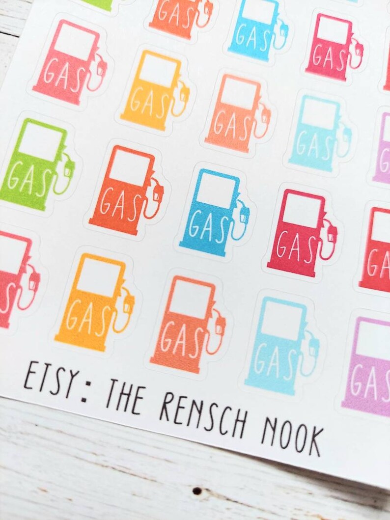 Gas Planner Stickers 0164 Budget Car Maintenance Happy - Etsy