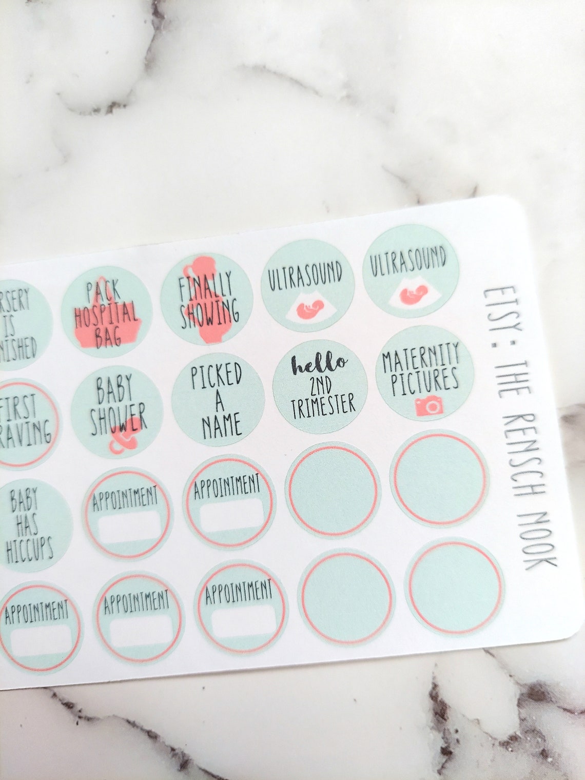Pregnancy Milestones Planner Stickers HS15 Gift for Her - Etsy