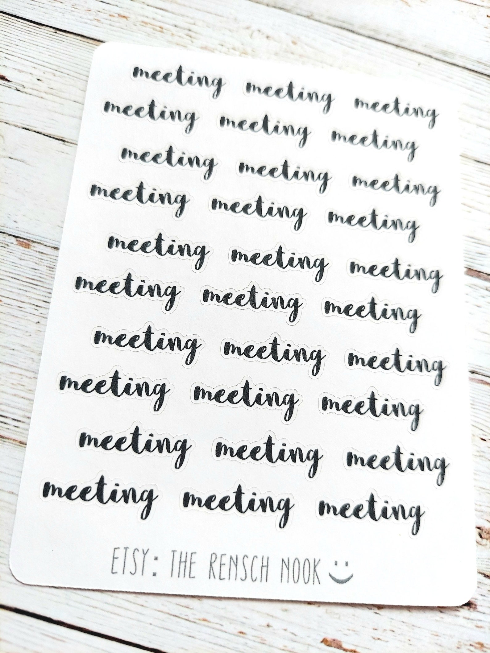 Meeting Planner Stickers - Daily Planner - 0038 - Gift for Her - Work ...