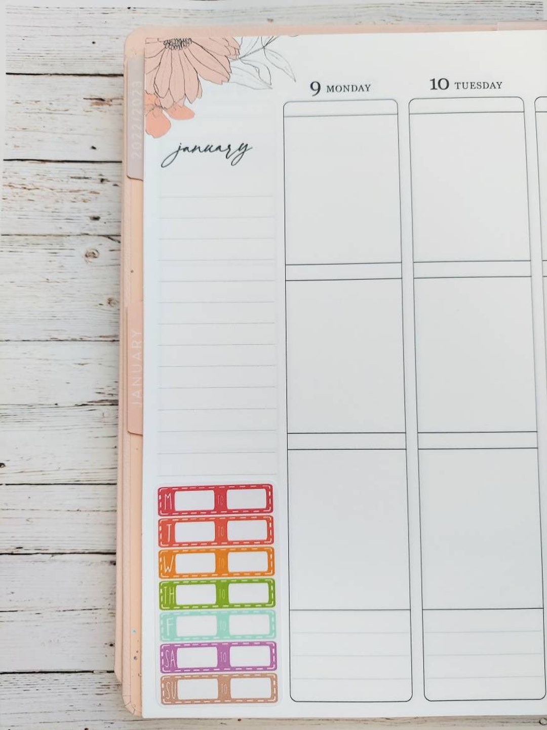 Weekly Work Schedule Side Bar Planner Stickers - HS71 - Etsy