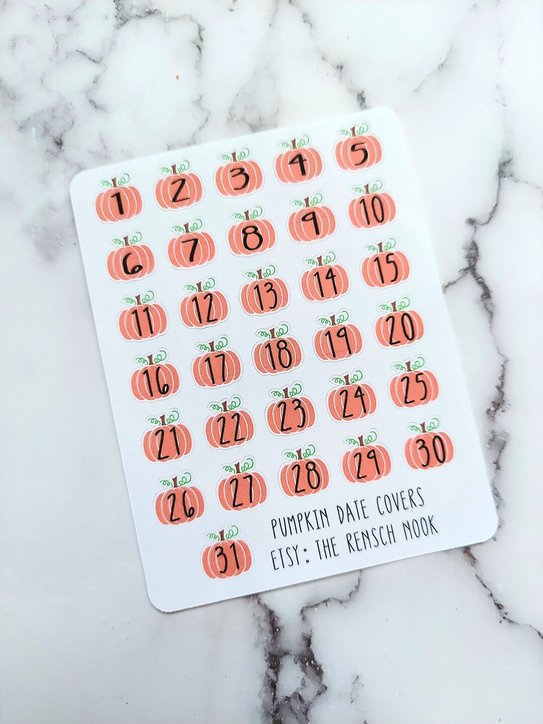 Pumpkin Date Covers Planner Stickers - DC0017 - October Date Covers ...