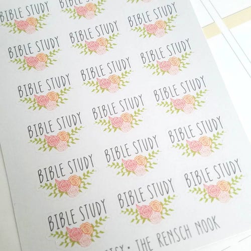 Bible Study Planner Stickers Church Worship Service Reminder - Etsy