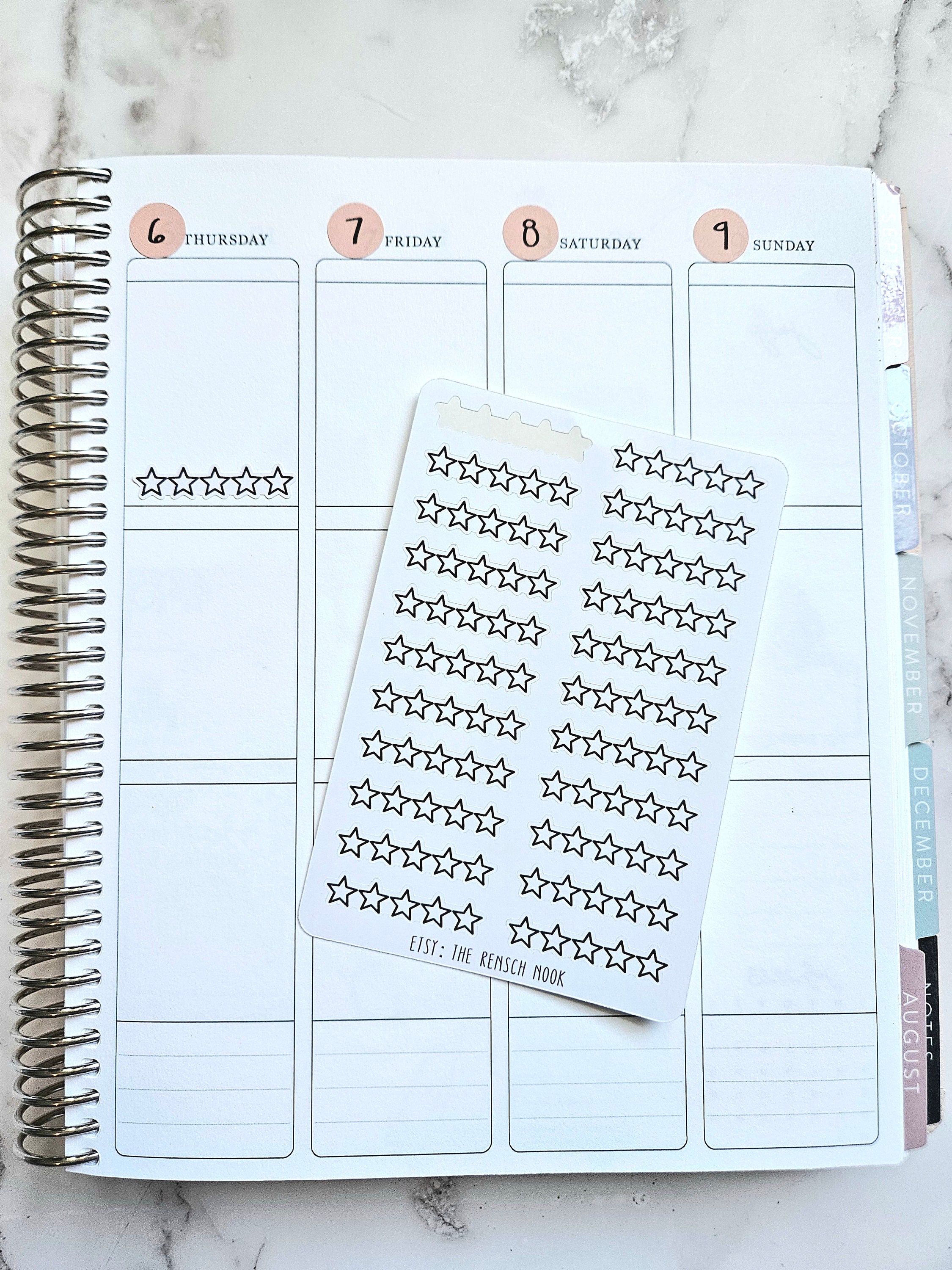 5 Star Book Rating Planner Stickers - Review Tracker - Etsy