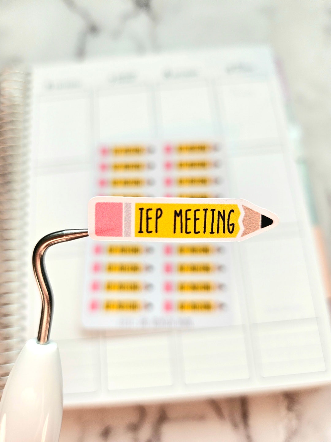 IEP Meeting Pencil Planner Stickers | Teacher and Student Planner ...