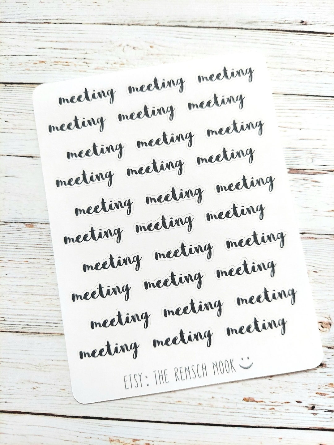 Meeting Planner Stickers - Daily Planner - 0038 - Gift for Her - Work ...