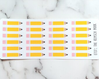 Pencil Planner Sticker Pencil Icon Sticker Pencil Sticker - Etsy
