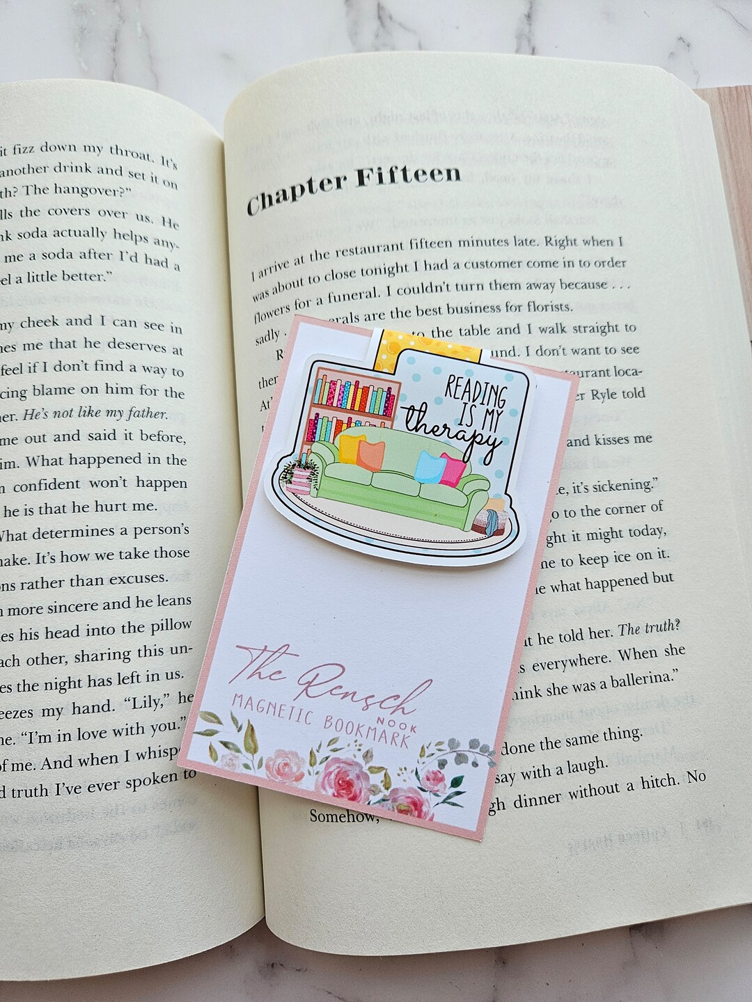 Reading is My Therapy Magnetic Bookmark - Planner Clip - Planner ...