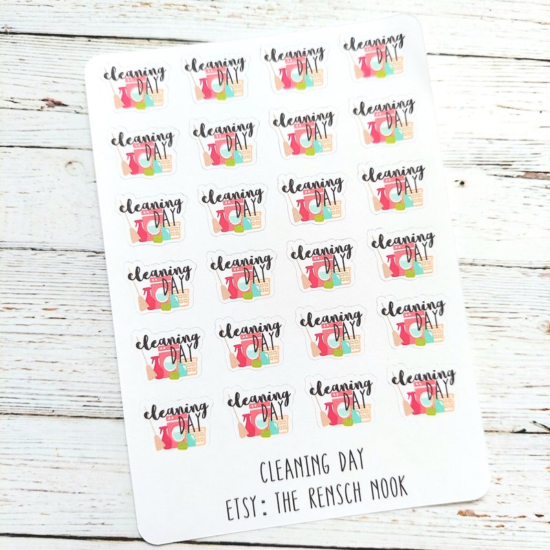 Cleaning Planner Stickers - Etsy