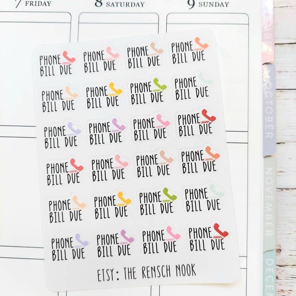 Bill Pay Stickers - Etsy