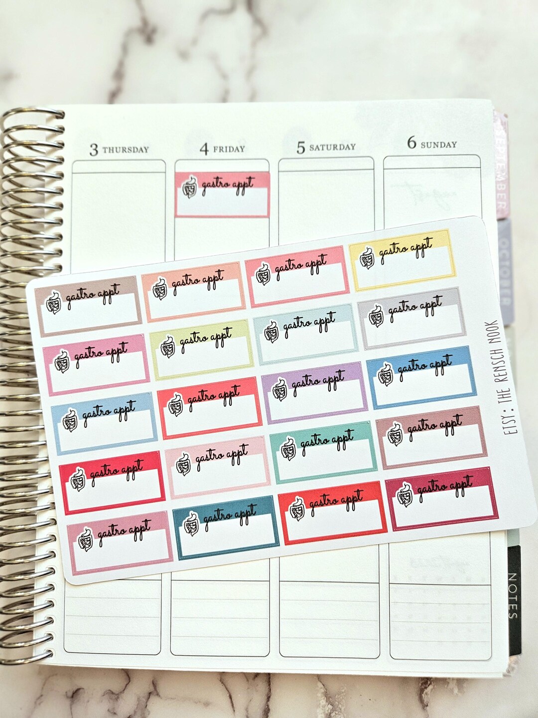 Gastro Appointment Boxes Planner Stickers - GI Appointment - Etsy