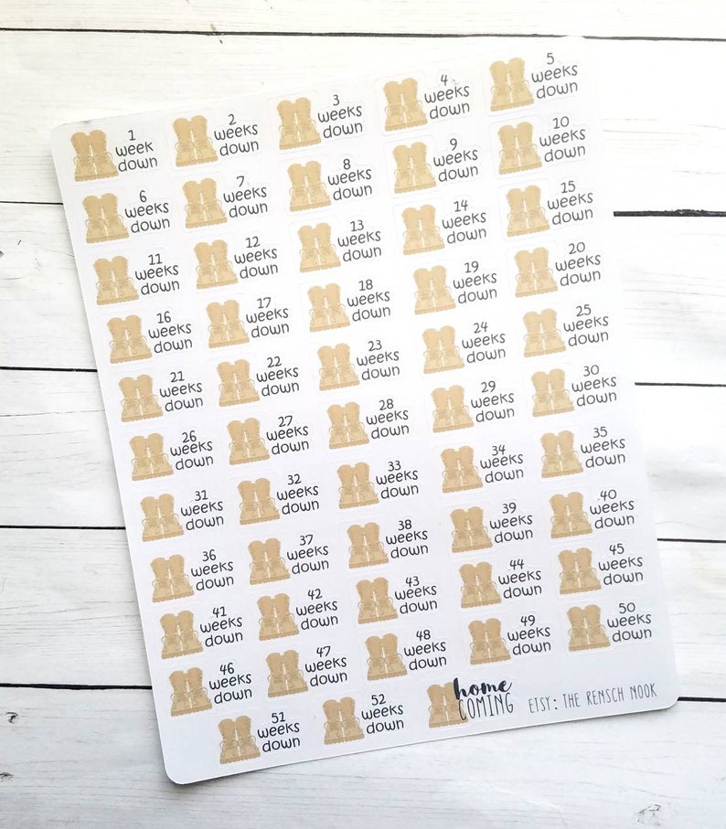 Deployment Count Down Bundle Planner Stickers - Gift for Her - Daily ...