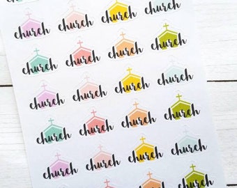 Church Planner Stickers - Etsy