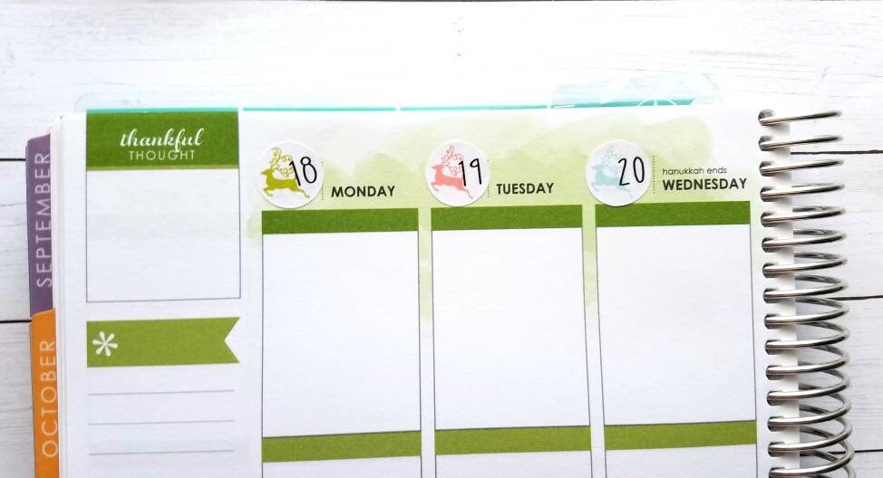 Planner Sticker Reindeer Date Covers DC0022 Gift for Her - Etsy