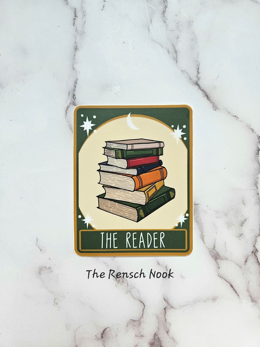 The Reader Vinyl Sticker - Weatherproof, Dishwasher Safe Vinyl Sticker ...