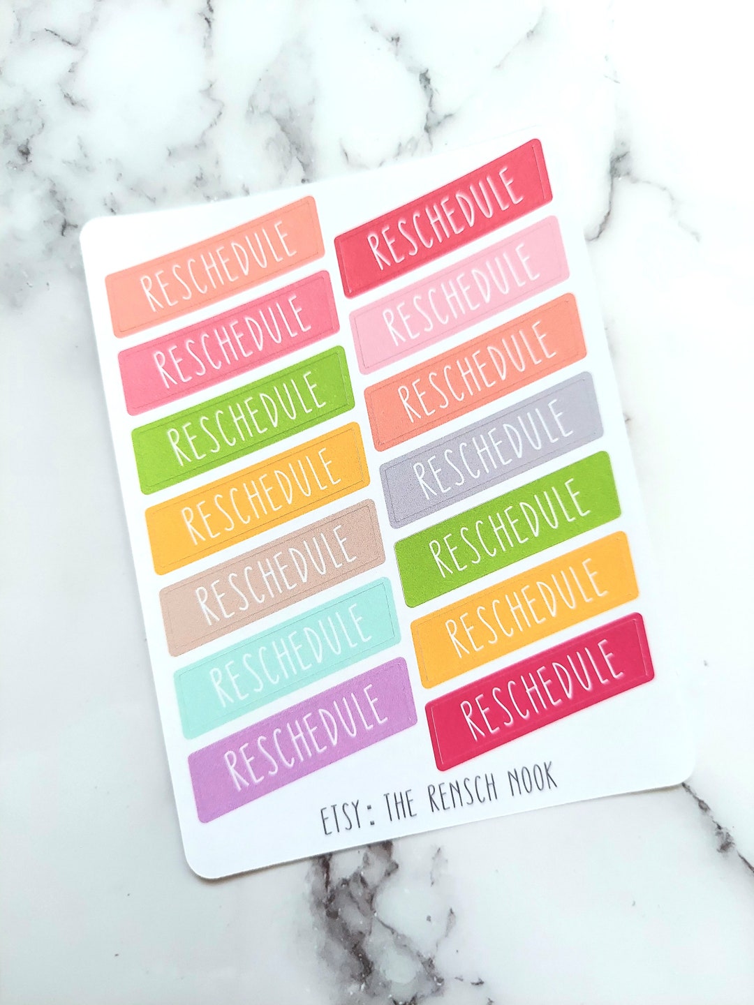 Reschedule Planner Stickers 0111 Gift for Her Daily Planner erin ...