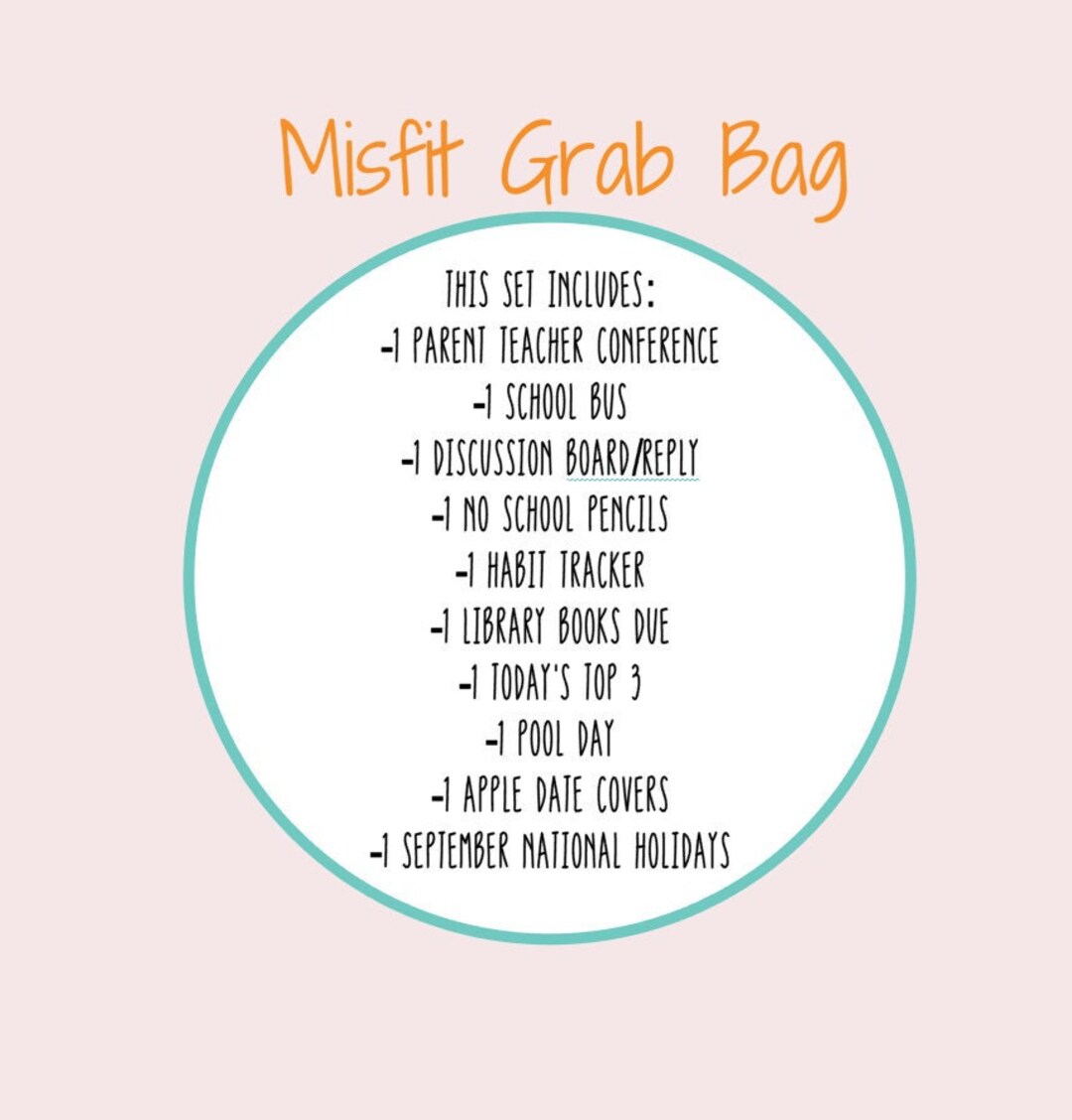 0057 Misfit Planner Stickers Grab Bag 10 Sheets Oops Planner Stickers ...