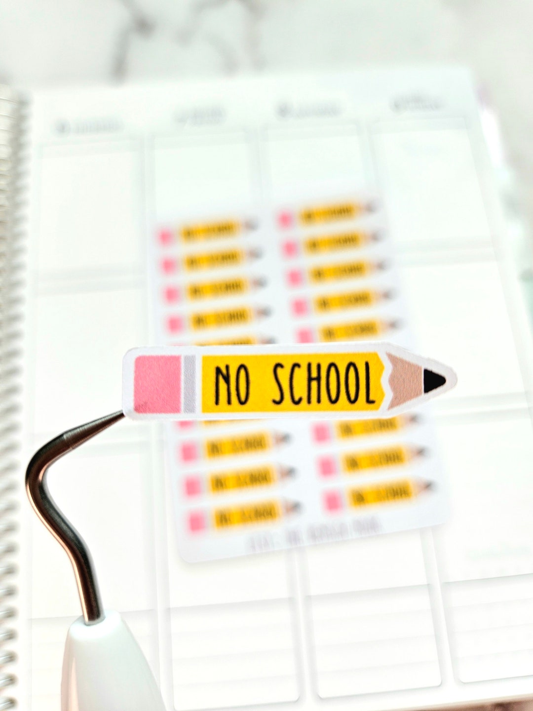 No School Pencils Planner Stickers | Teacher and Student Planner ...