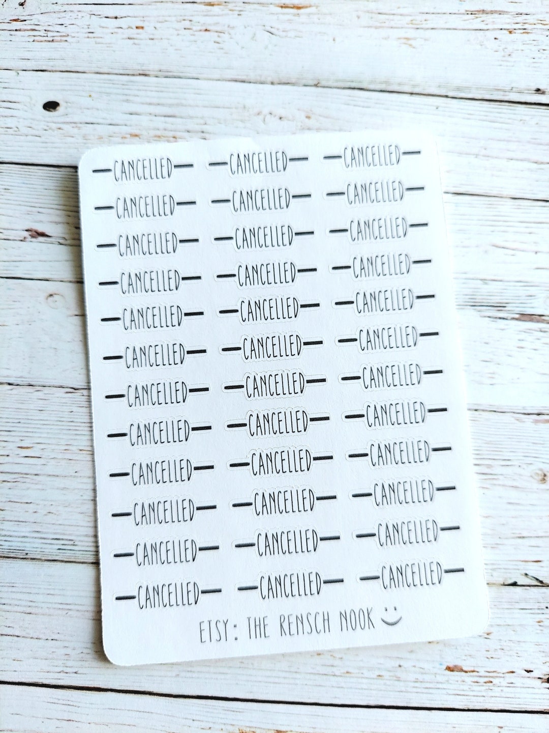 Cancelled Planner Stickers - Reschedule Stickers, Set of 36 - Etsy