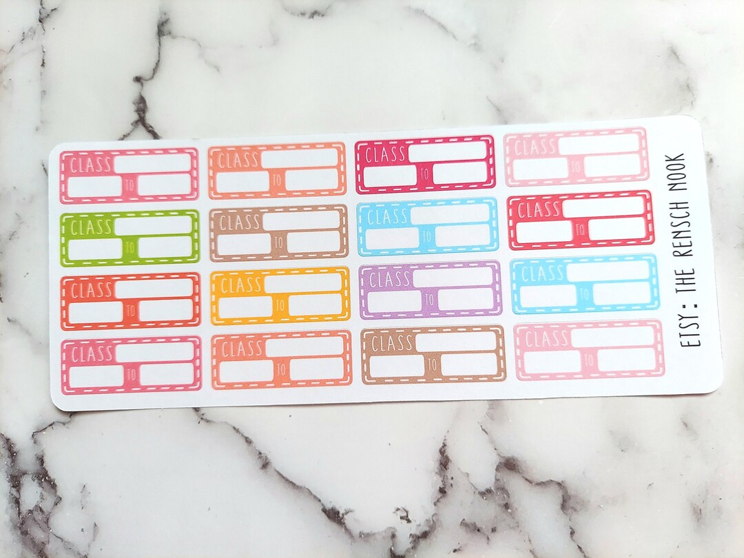 Class Schedule Planner Stickers - HS19 - Gift for Her - Daily Planner ...