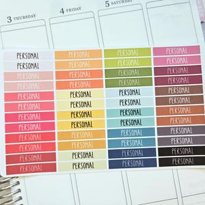 Personal Header Planner Stickers - Banner - Gift for Her - Daily ...
