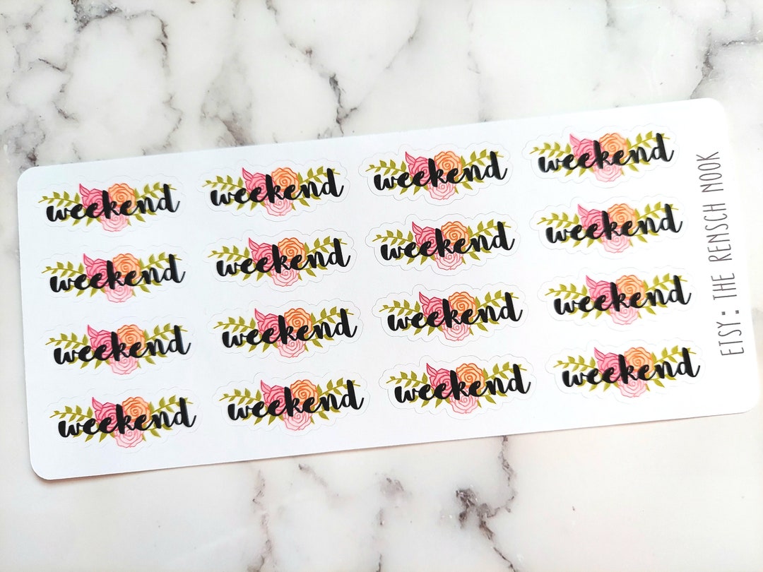 Floral Weekend Planner Stickers - HS49 - Gift for Her - Erin Condren ...
