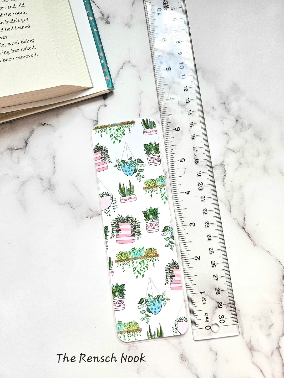 Plants Bookmark - Boho Bookmark - Single Sided Laminated Bookmark - Etsy