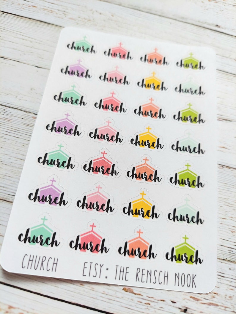 Church Planner Stickers - Religious Themed - Etsy