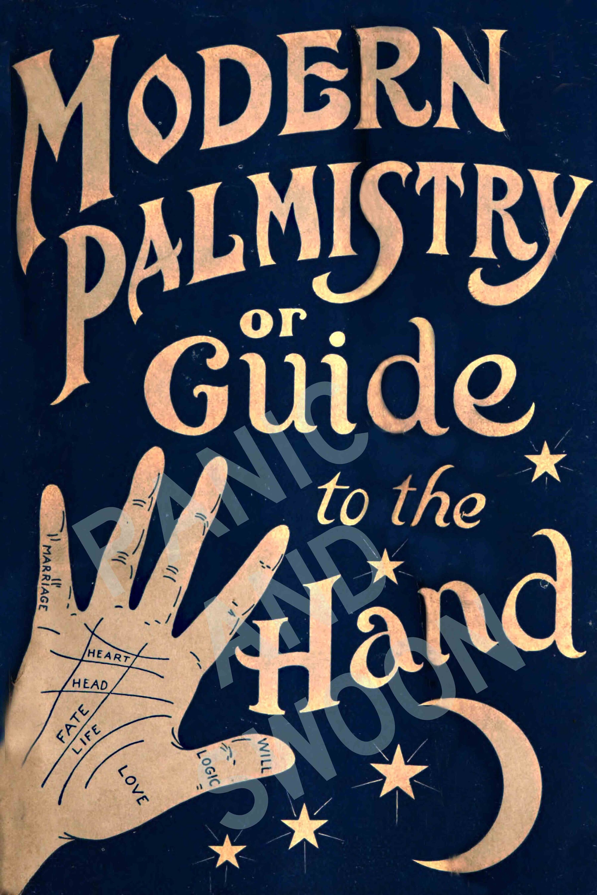 Modern Palmistry 1800s Art Palm Reading Fortune Telling Magick Digital ...