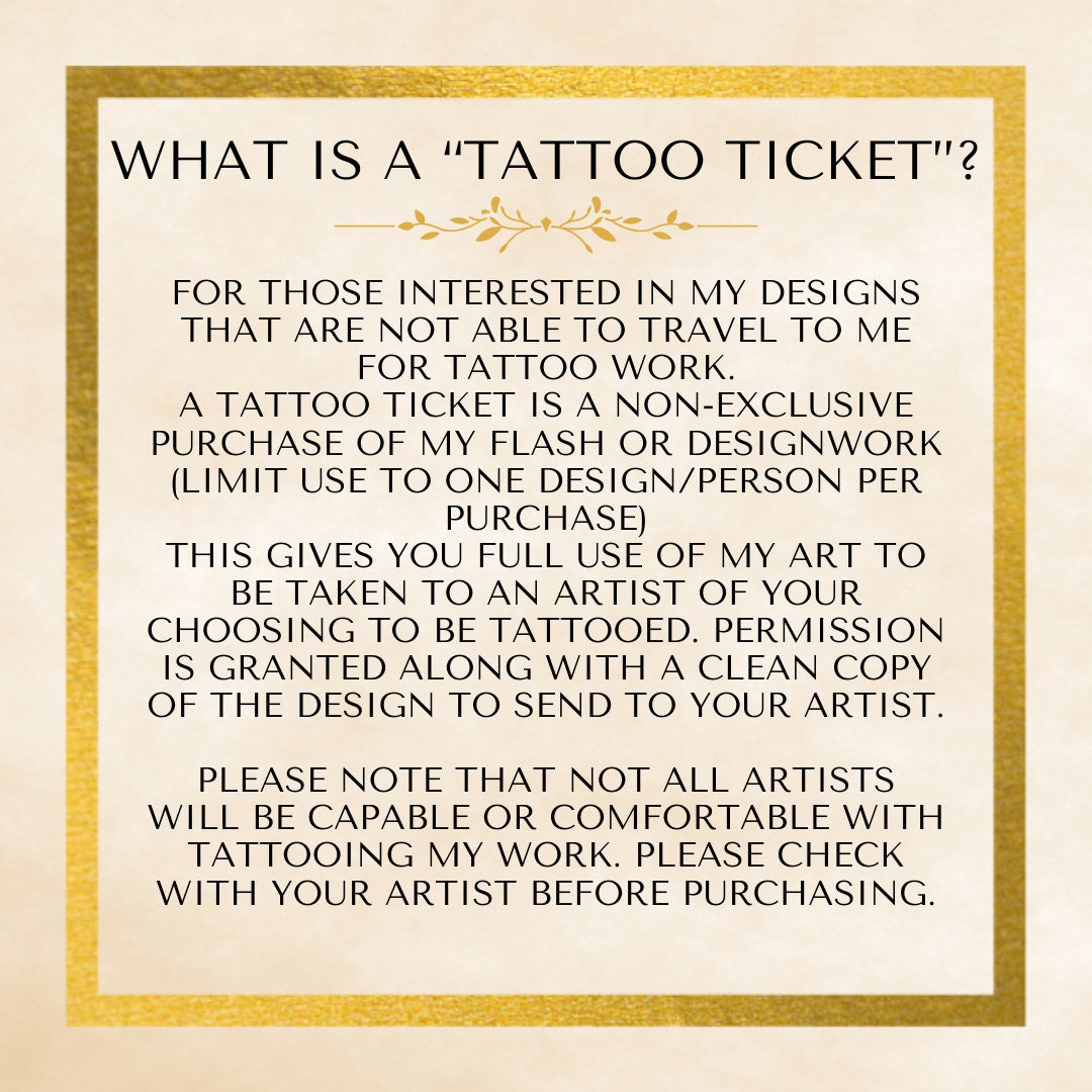 The Sentinel Tattoo Ticket - Etsy