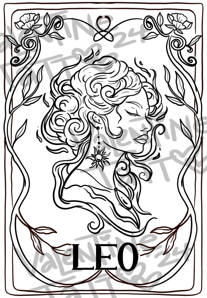 Leo Coloring Page - Etsy