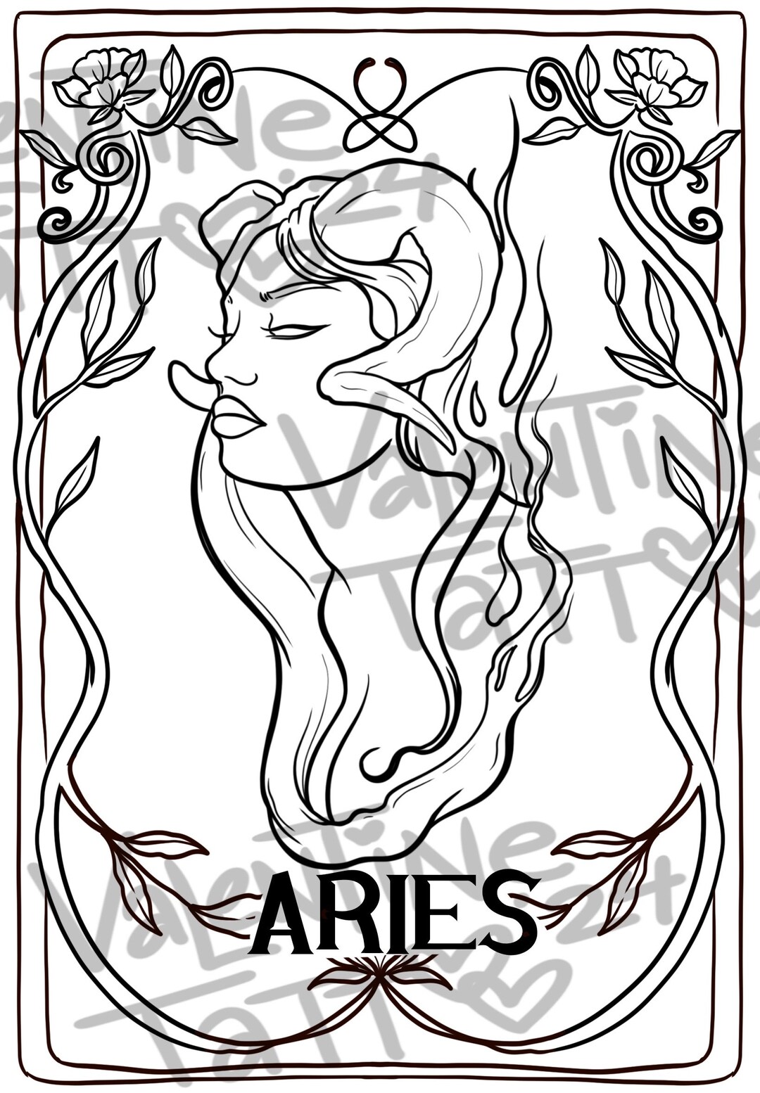 Aries Coloring Page - Etsy