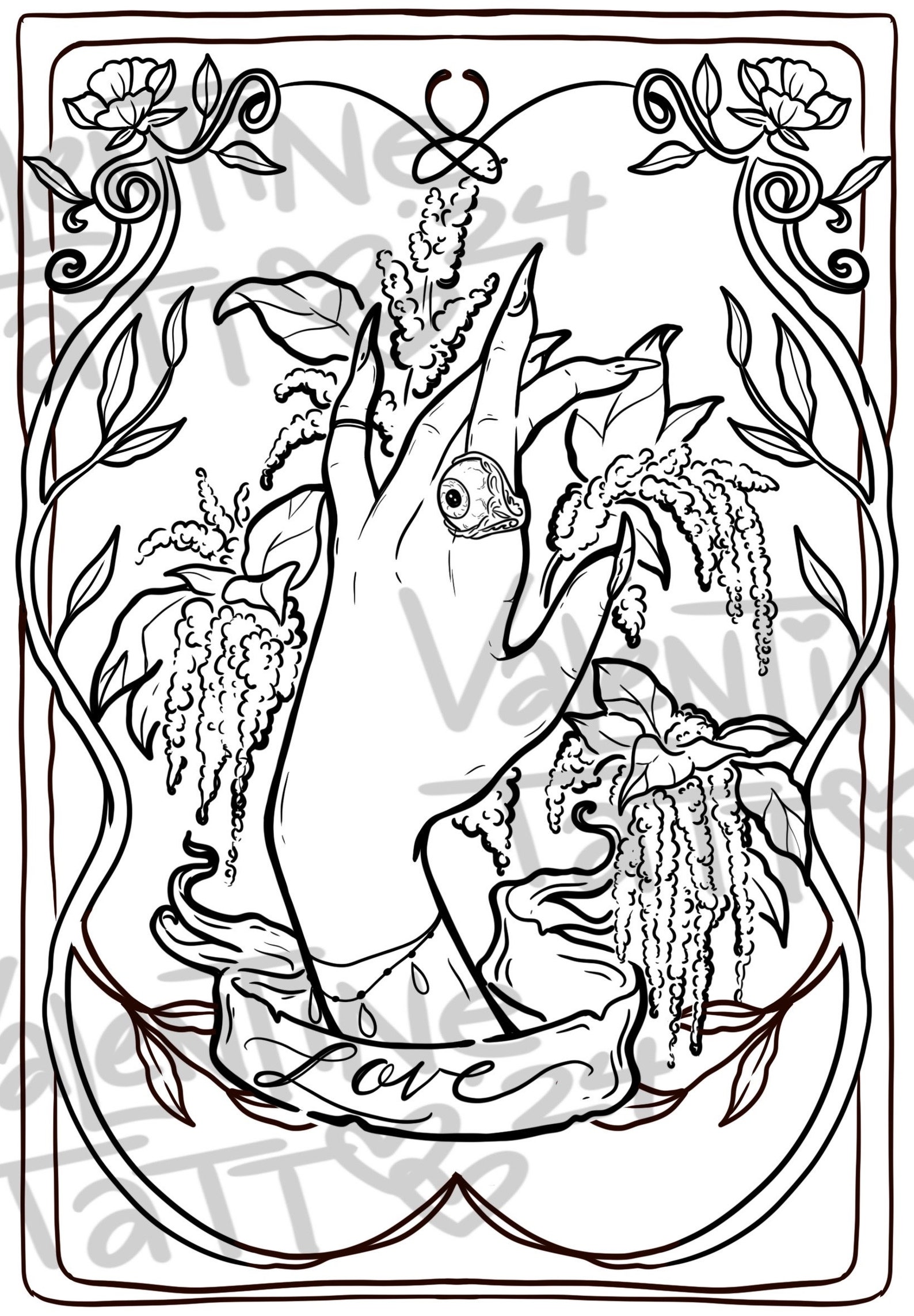 Amarantha Coloring Page - Etsy