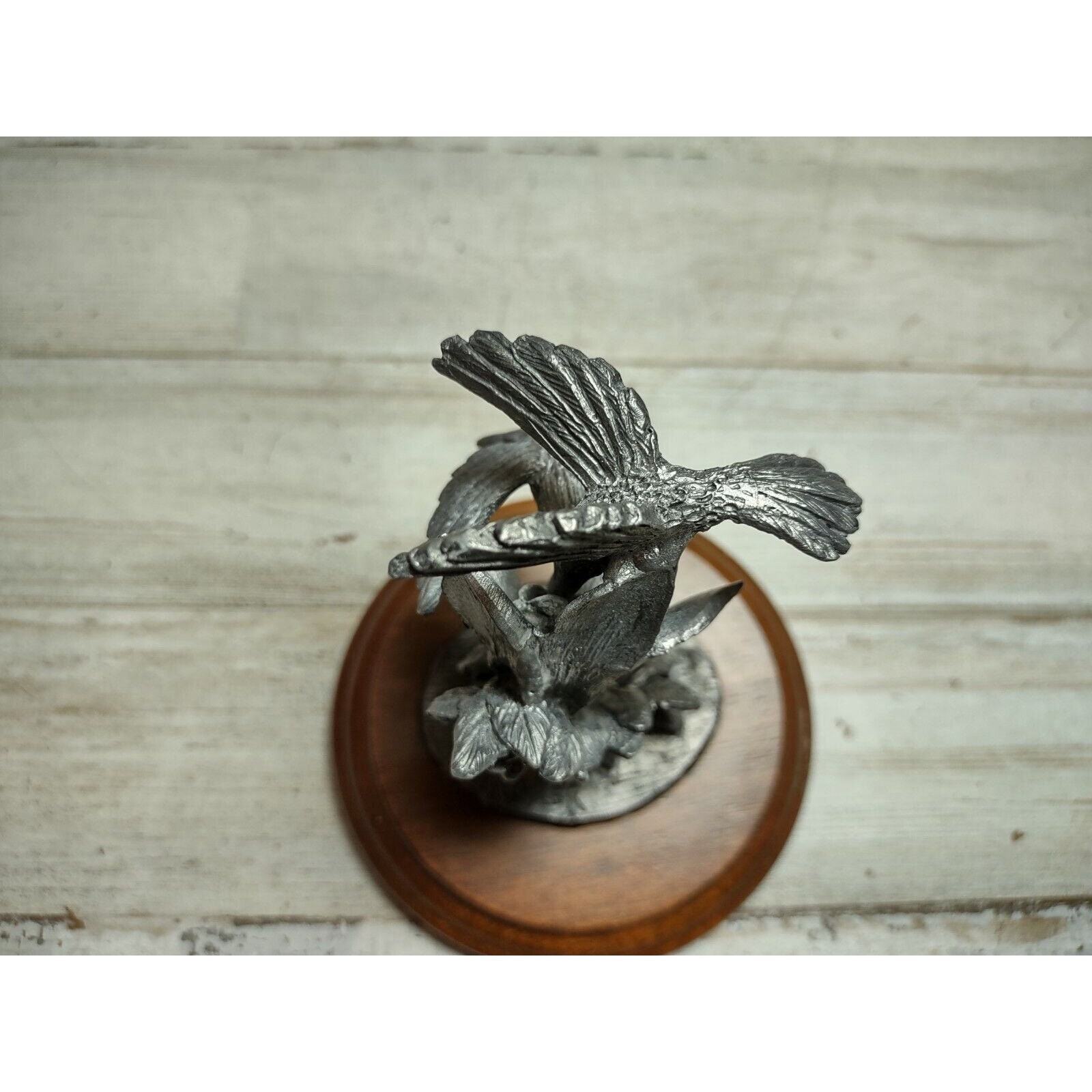 Vintage Michael Ricker Pewter Rocky Mountain Hummingbirds on Flower ...