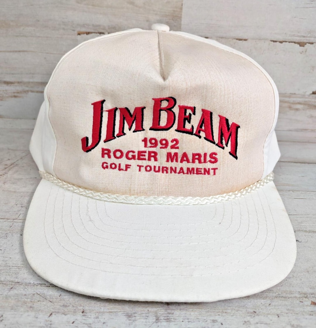 Vintage Jim Beam 1992 Roger Maris Golf Tournament Rope Baseball Hat Cap ...