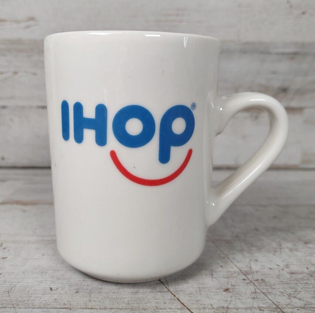 Vintage Tuxton Ihop Pancake Diner Smiling Ceramic Coffee Mug Cup White ...