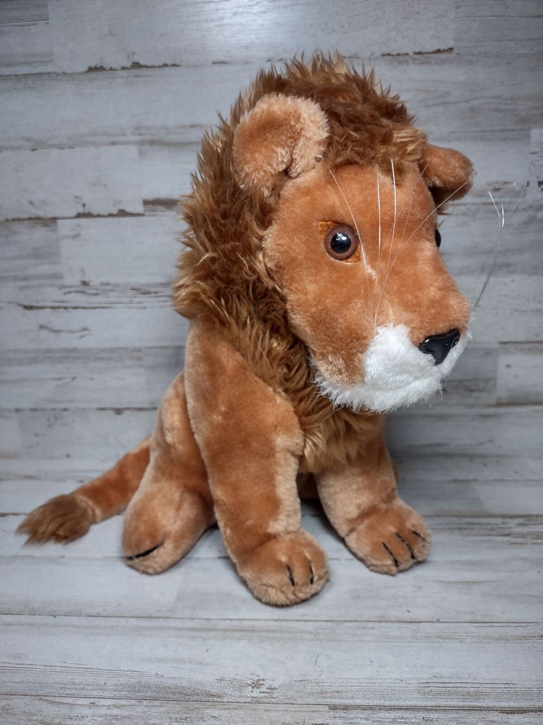 Vintage Dakin Tan Lion Plush Stuffed Animal Toy Shredded Clippings 1979 ...