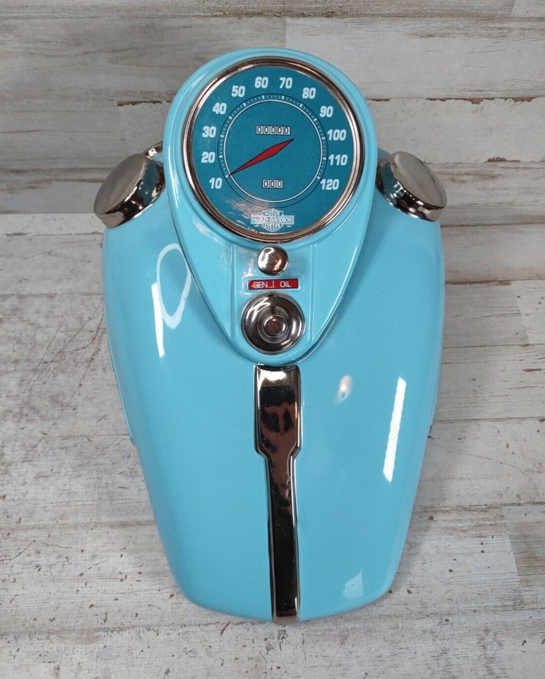 Vintage Harley-davidson Gas Tank Cookie Jar Light Blue Ceramic 1992 NO ...