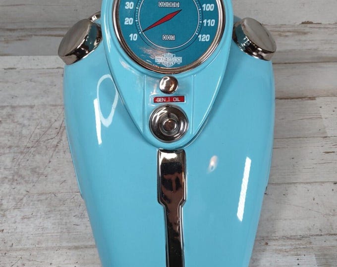 Vintage Harley-davidson Gas Tank Cookie Jar Light Blue Ceramic 1992 NO ...